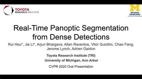 Real Time Panoptic Segmentation From Dense Detections Youtube