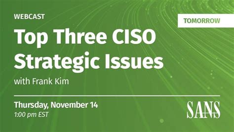 Sans Security Leadership On Linkedin Ciso Secleadership Cybersecuritycompliance Genai