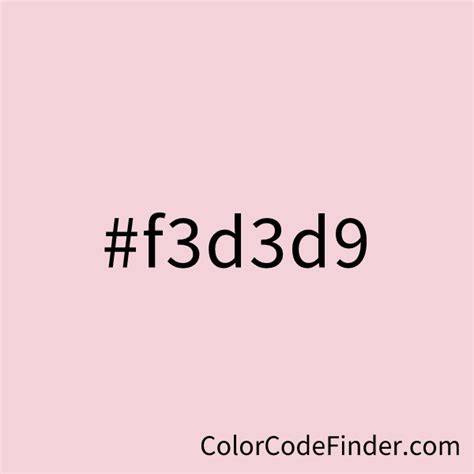 Light Red Color Code Is F3d3d9