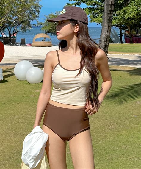 에브리띵모던 🌴뱃살쏙m 3xl 하이웨스트 배색 커버업 비키니 유교걸 휴양지 투피스 빅사이즈 수영복