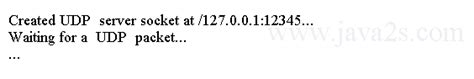 Java Network Tutorial Java Network Udp Server