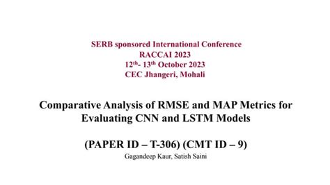 Comparative Analysis Of Rmse And Map Metrices For Evaluating Cnn And
