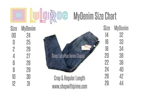 Llr Denim Size Chart