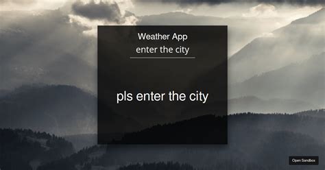 React Animated Weather Examples Codesandbox