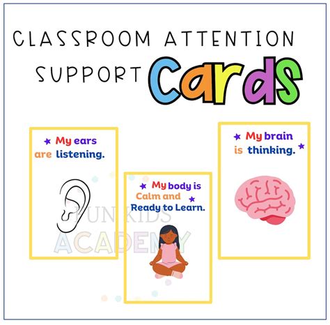 Classroom Behavior Support Cards Pdf Digital Download Instant