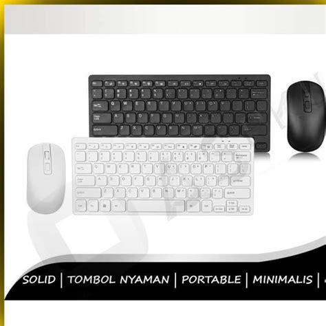 Promo Paket Combo Keyboard Mouse Tkl Wireless Komputer Laptop Kerja Office Kantor Kuliah Mouse