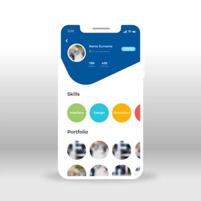 Social Network Profile Ui Ux Gui Screen For Mobile Apps Design Posters For The Wall Posters