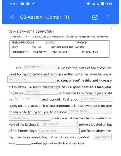 Computer Interactive Worksheet Edform