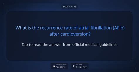 What Is The Recurrence Rate Of Atrial Fibrillation Afib After Cardioversion