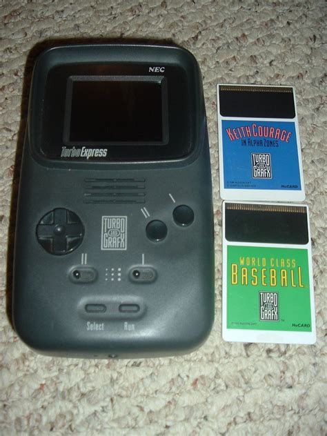 Turbo Express Turbo Grafx 16 Handheld System Plus 2 Hucard Video Games For Sale