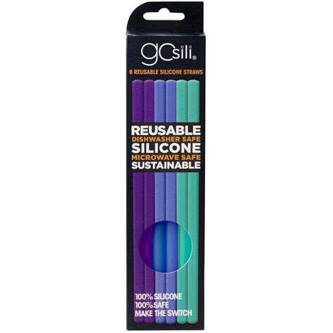 Gosili Reusable Silicone Straw Set Home Hardware