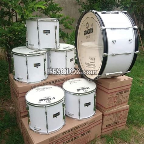 Standard 6 Piece Complete Marching Parade Acoustic Drum Set With Mace Ifesolox