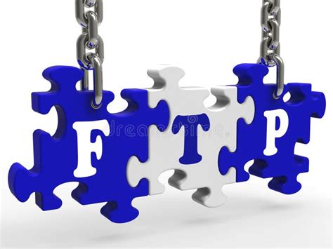Ftp Sign Means File Transfer Protocol Stock Illustration Illustration Of Connect Connected