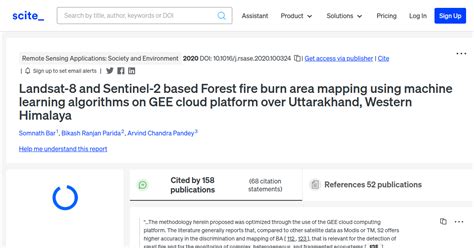 Landsat 8 And Sentinel 2 Based Forest Fire Burn Area Mapping Using Machine Learning Algorithms