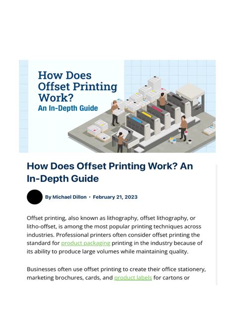how does offset printing work an in depth guide meyers pdf