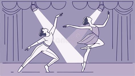 Ballet Dancers Dance Performance Art Graceful Ballet Elegant Dance Movement Vector Design
