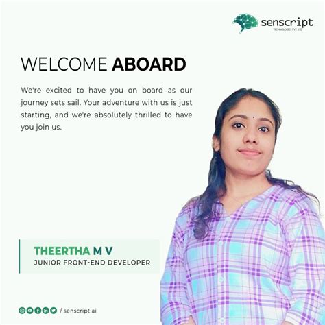 Anagha R Nair On Linkedin Welcomeonboard Jrfrontenddeveloper Newjoiner Newteam