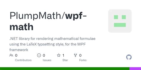 Github Plumpmathwpf Math Net Library For Rendering Mathematical