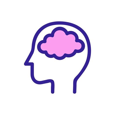 Head Brain Icon Vector Isolated Contour Symbol Illustration 10099921