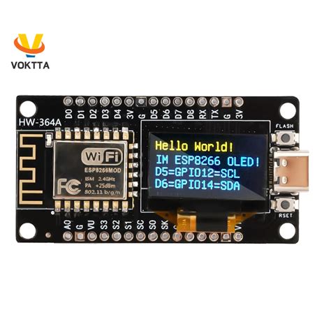 Bảng Mạch Phát Triển Voktta Nodemcu Esp8266 Màn Hình 0 96 Inch Oled