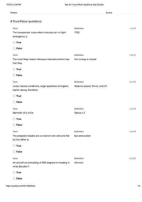 Afoqt Practice Exam 2023 With 100 Correct Answers Afoqt Stuvia Us