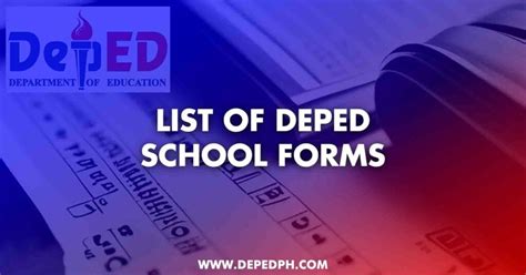 List Of Deped School Forms Templates Deped Ph
