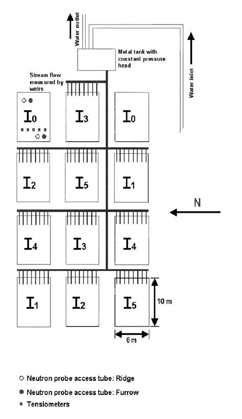Schematic Diagram Showing The Irrigation Set Up With The Layout Of The Download Scientific