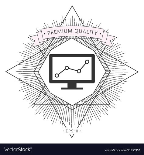 Computer Monitors With Graph Royalty Free Vector Image