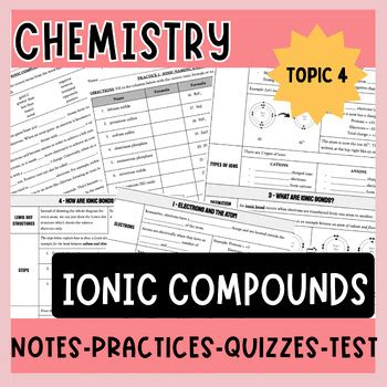 Ionic Compounds Unit Curriculum Topic Number 4 By Steph Does Science