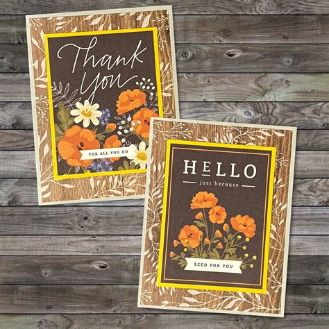 Thank You Card Just Because Card Thinking Of You Card Note Cards