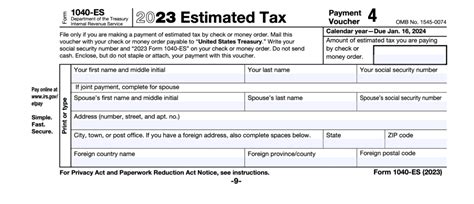 Form 1040 Es 2023 All You Need To Know