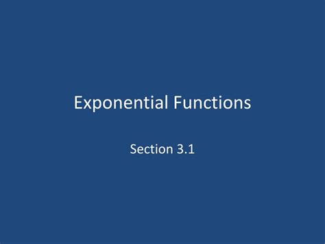 PPT Exponential Functions PowerPoint Presentation Free Download ID