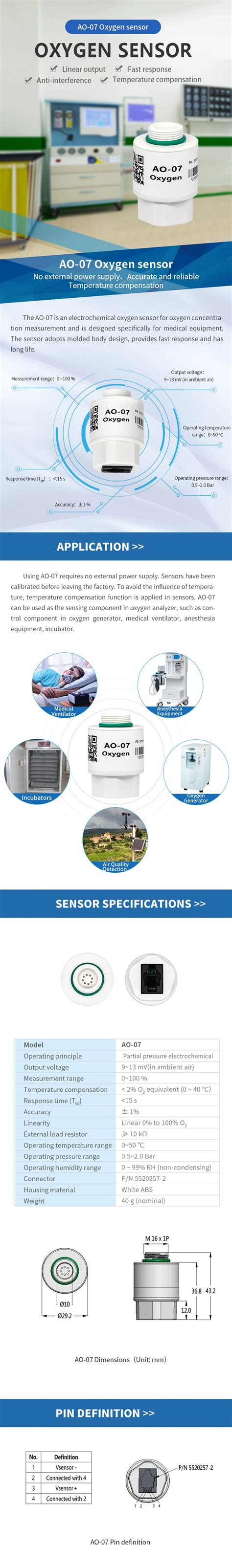 Replacement Mox3 Oxygen Cell Wireless Sensor From China Manufacturer