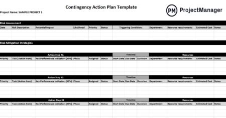Contingency Plan Template For Excel Free Download