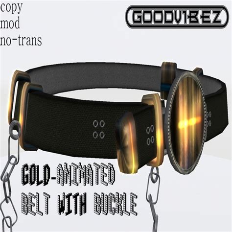 Second Life Marketplace Gv Gold Belt W Animated Texture Belt Buckle