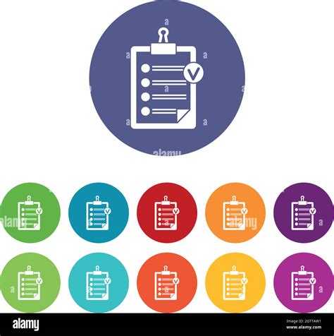 Check List Set Icons Stock Vector Image Art Alamy