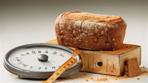 Premium Photo Weight Scale With Wholesome Slice Of Bread And
