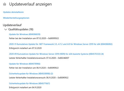 Windows Server 2019 Upgrade Of Certain Packages Fails Repair Fails