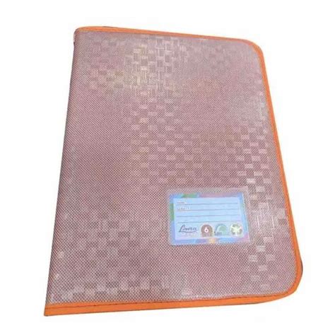 peach pvc zip file folder for office paper size a4 at ₹ 95 piece in