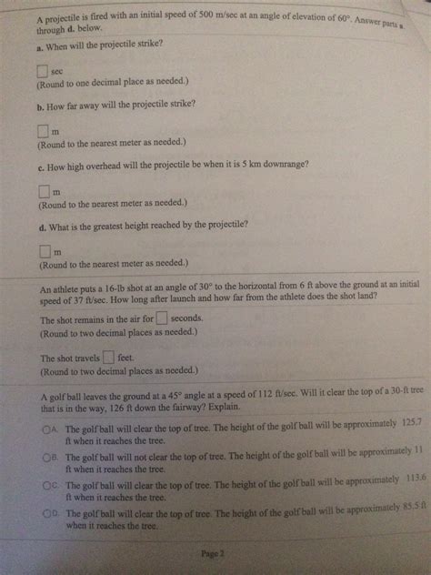 Solved A Projectile Is Fired With An Initial Speed Of 500 M Chegg Com