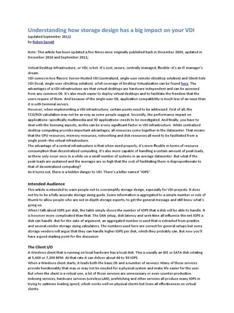 Storage And Vdi Pdf Desktop Virtualization Solid State Drive