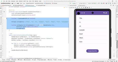How To Create Excel File From Listview Data And Save It In Download Directory From Your Android