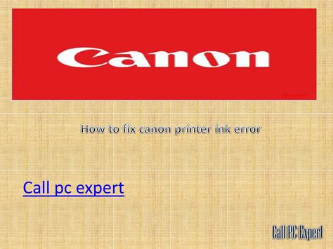 PPT How To Fix Canon Printer Ink Error PowerPoint Presentation Free Download ID 8229842