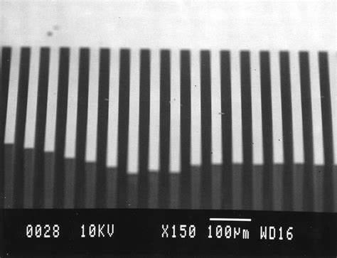 Sem Image Of A Sts Etched Silicon Grating Download High Quality