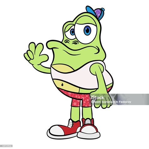 개구리 십대 는 평화 기호 녹색 고립 된 벡터 일러스트를 보여줍니다 개구리에 대한 스톡 벡터 아트 및 기타 이미지 개구리 귀여운 낙서 드로잉 Istock