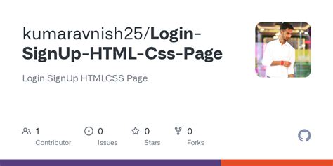 Github Kumaravnish25login Signup Html Css Page Login Signup Htmlcss