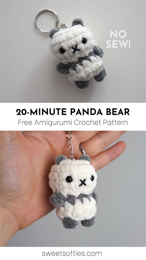 Sweet Softies 20 Minute Panda Bear · Free Amigurumi Crochet Pattern
