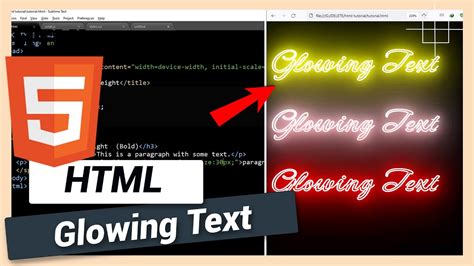 Create Glowing Or Neon Text Effect Html And Css Tutorial Youtube