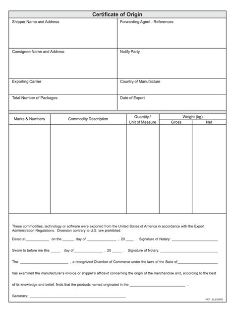 Usmca Certificate Of Origin Form Excel Printable Forms Free Online