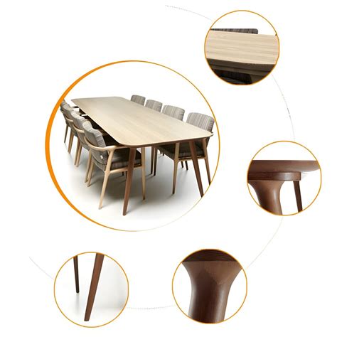 Rectangle Shape Wood Color Dining Table Solid Wood Table Contemporary